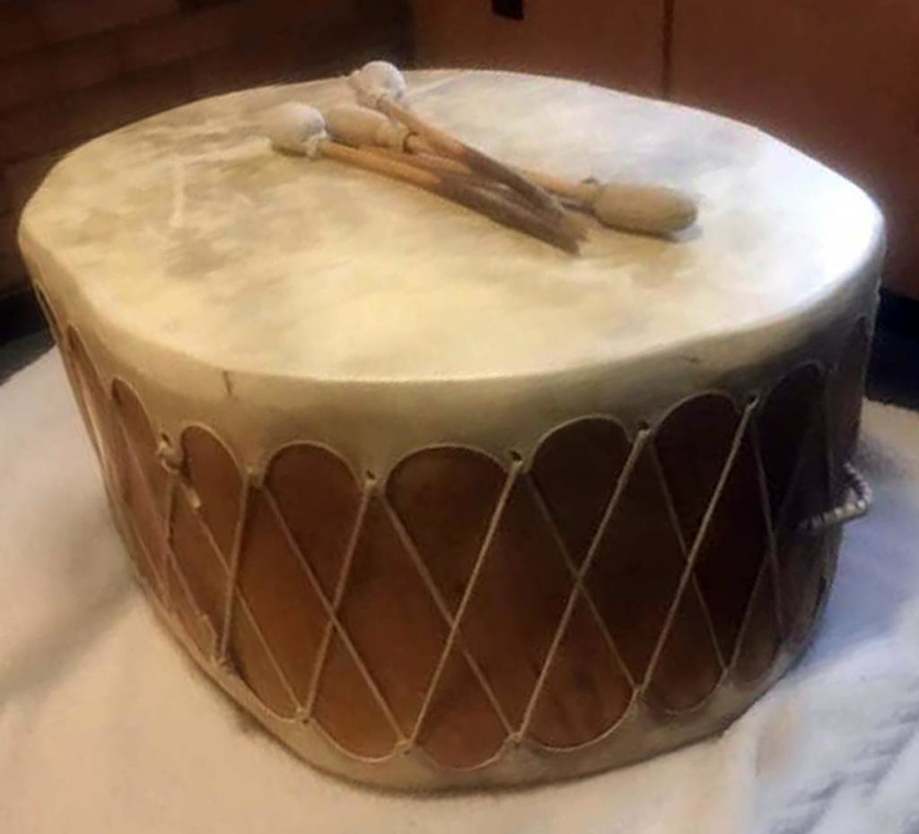 Big Drum Gifted to MCFN Massey College office – Mississaugas of the ...