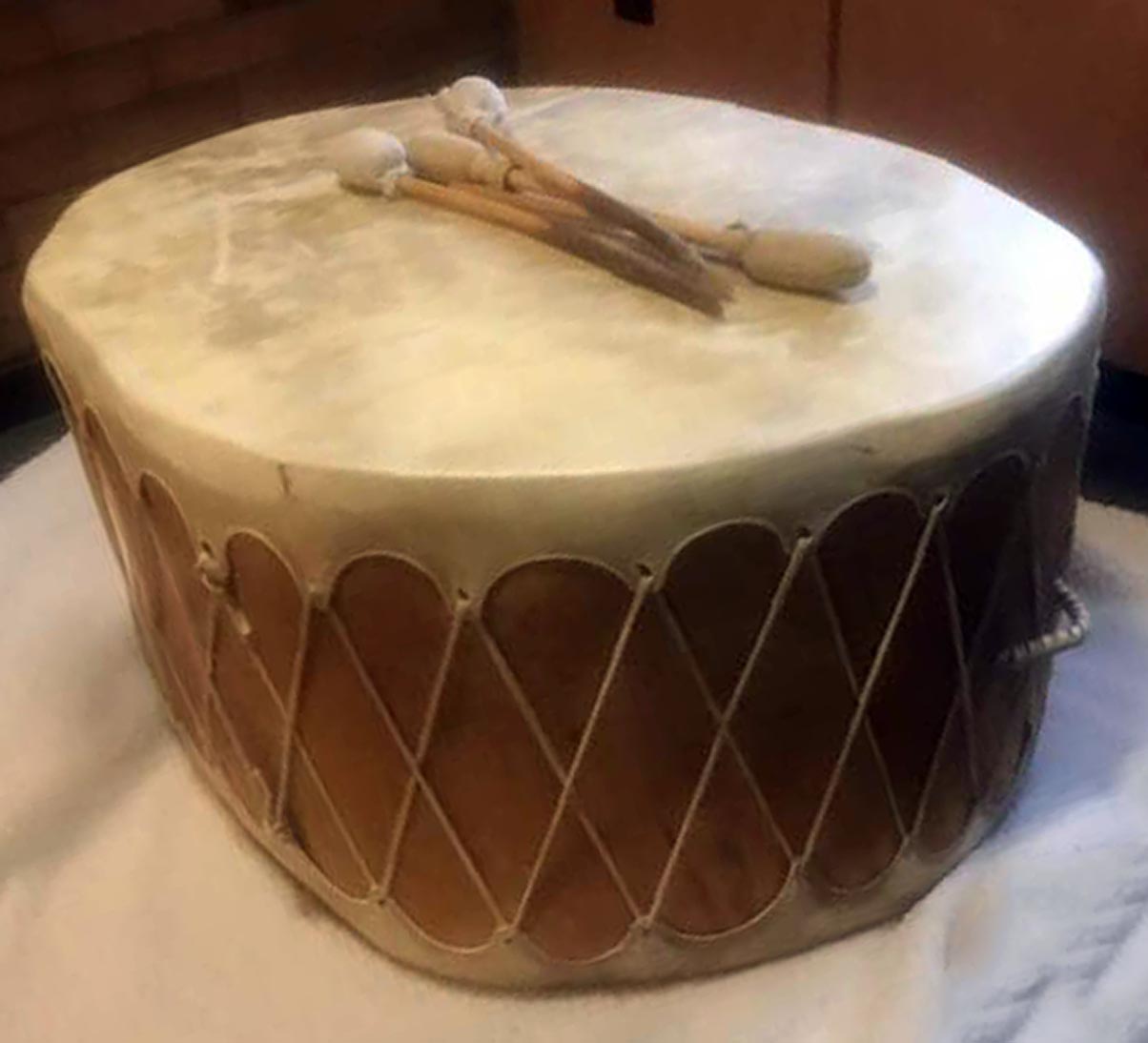 Big Drum Gifted to MCFN Massey College office – Mississaugas of the ...